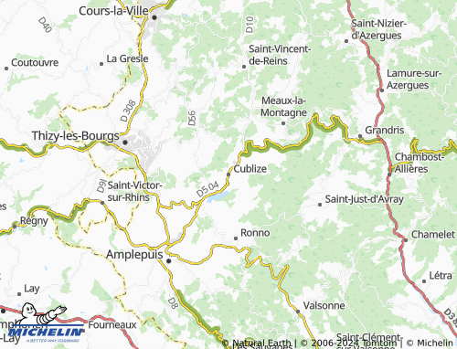 Carte MICHELIN Cublize - ViaMichelin