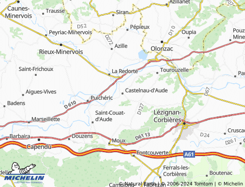 Kaart MICHELIN Castelnau-d'Aude - ViaMichelin