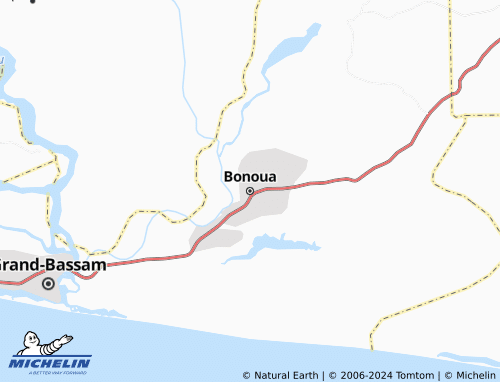 Carte MICHELIN Bonoua - ViaMichelin