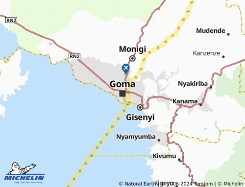 Carte MICHELIN Goma - ViaMichelin