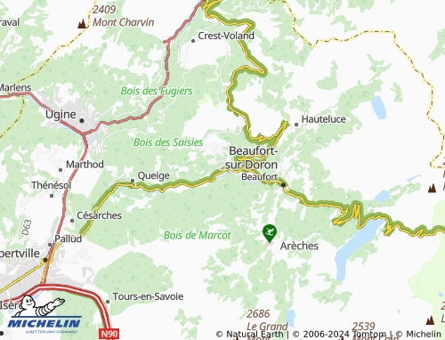 Carte MICHELIN Villard-sur-Doron - ViaMichelin