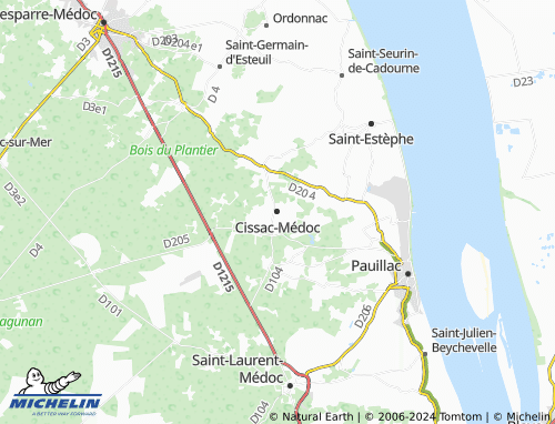Carte MICHELIN Cissac-Médoc - ViaMichelin