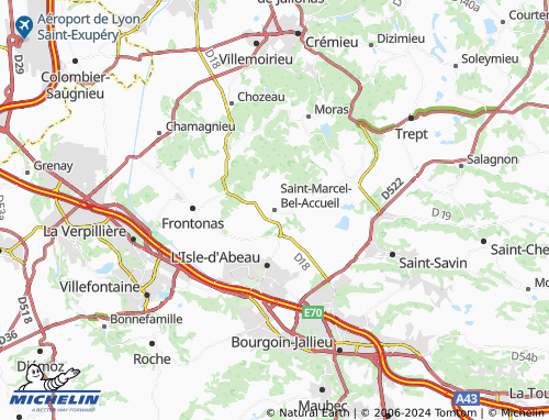 Carte MICHELIN Saint-Marcel-Bel-Accueil - ViaMichelin