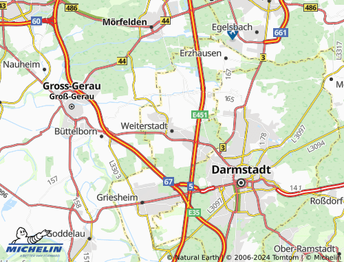 MICHELIN Weiterstadt map - ViaMichelin