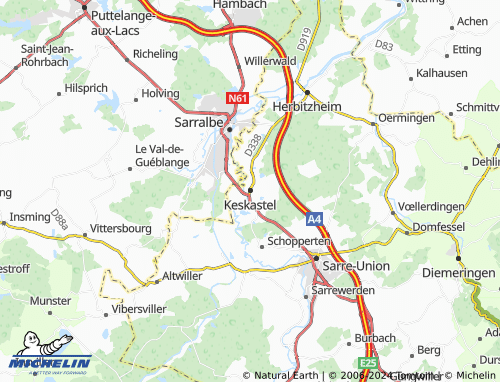 Carte MICHELIN Keskastel - ViaMichelin