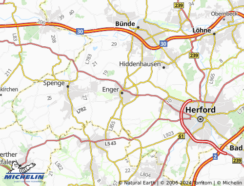 MICHELIN-Landkarte Enger - ViaMichelin