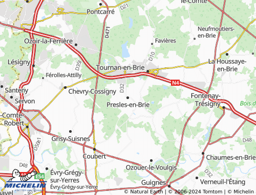 Carte MICHELIN Presles-en-Brie - ViaMichelin