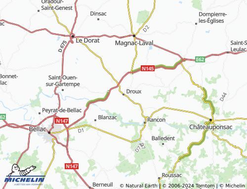 Carte MICHELIN Droux - ViaMichelin