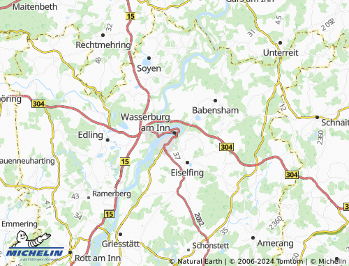 MICHELIN-Landkarte Wasserburg am Inn - ViaMichelin