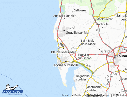 Carte MICHELIN Blainville-sur-Mer - ViaMichelin