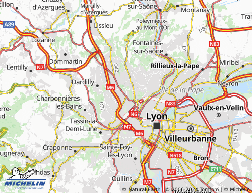 Carte MICHELIN Champagne-au-Mont-d'Or - ViaMichelin