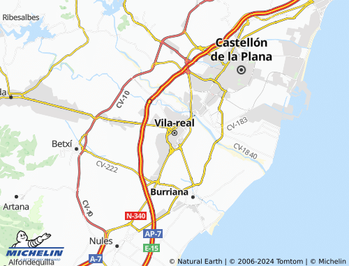 Mapa MICHELIN Vila-real - ViaMichelin