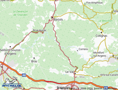 Carte MICHELIN Châteauvert - ViaMichelin