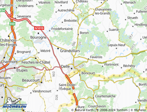 Carte MICHELIN Joncherey - ViaMichelin
