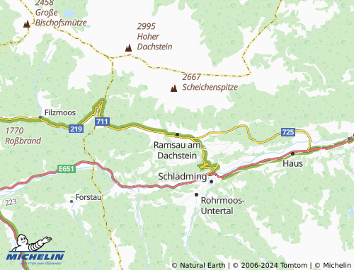 MICHELIN-Landkarte Ramsau am Dachstein - ViaMichelin