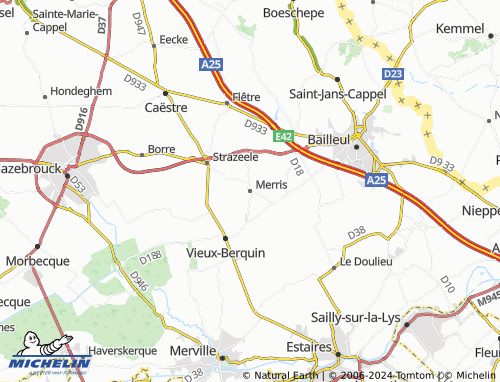 Carte MICHELIN Merris - ViaMichelin