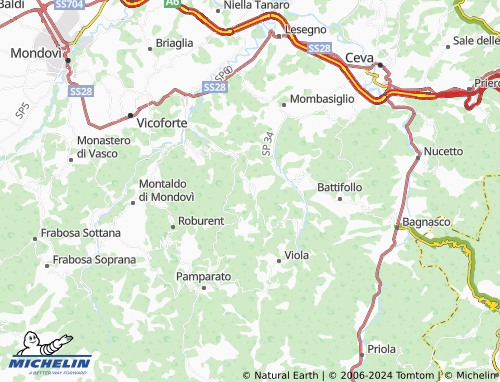 MICHELIN Monasterolo Casotto map - ViaMichelin