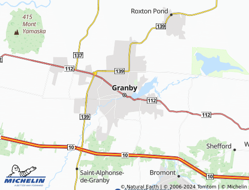 MICHELIN Granby map - ViaMichelin