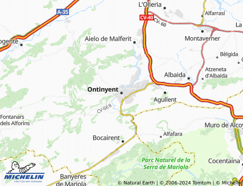 Mapa MICHELIN Ontinyent - ViaMichelin