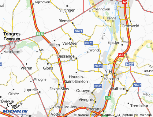 Carte MICHELIN Bassenge - ViaMichelin