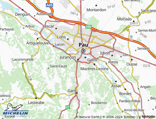 Carte MICHELIN Jurançon - ViaMichelin