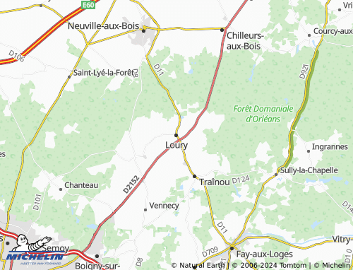 Carte MICHELIN Loury - ViaMichelin