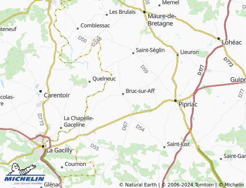 Carte MICHELIN Bruc-sur-Aff - ViaMichelin