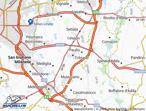 MICHELIN Tribiano map - ViaMichelin