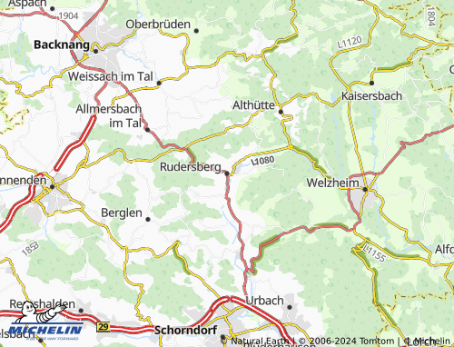 MICHELIN-Landkarte Rudersberg - ViaMichelin