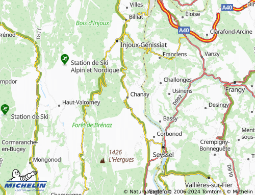 Carte MICHELIN Chanay - ViaMichelin