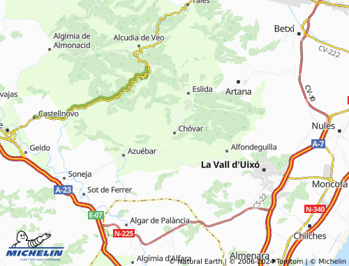 Mapa MICHELIN Chóvar - ViaMichelin