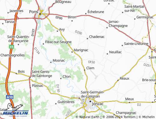 MICHELIN Usseau map - ViaMichelin