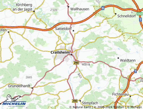 MICHELIN-Landkarte Crailsheim - ViaMichelin