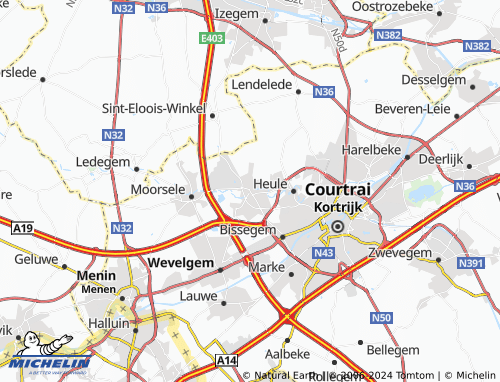 MICHELIN Gullegem map - ViaMichelin