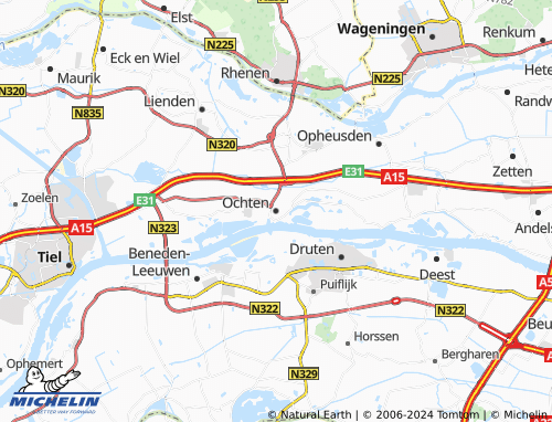 MICHELIN Ochten map - ViaMichelin