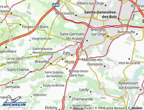 Carte MICHELIN Égly - ViaMichelin