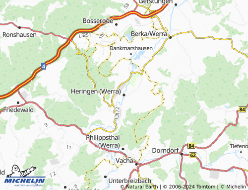MICHELIN-Landkarte Heringen (Werra) - ViaMichelin