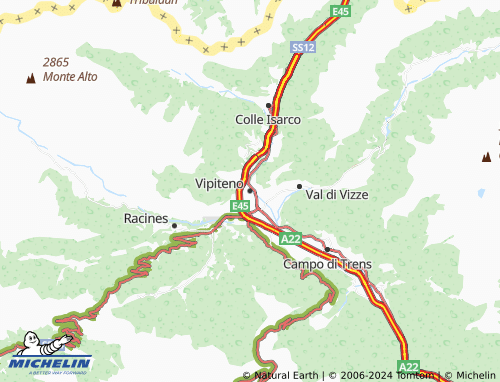MICHELIN-Landkarte Sterzing - ViaMichelin