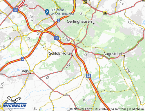 MICHELIN-Landkarte Schloß Holte-Stukenbrock - ViaMichelin