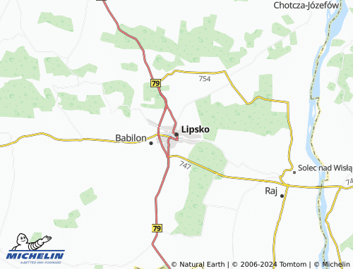 MICHELIN Lipsko map - ViaMichelin