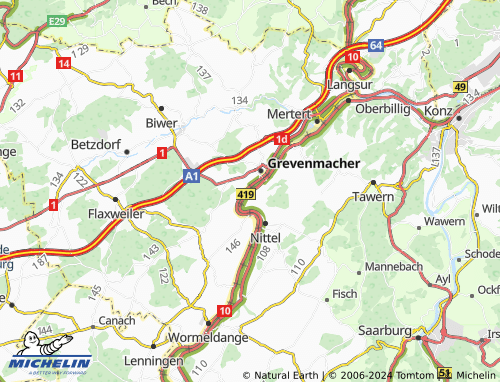 Mappa MICHELIN Wellen - ViaMichelin