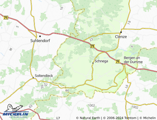 MICHELIN Lütenthien map - ViaMichelin