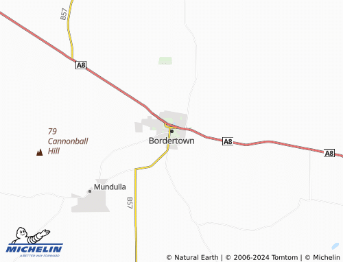 MICHELIN Bordertown map - ViaMichelin