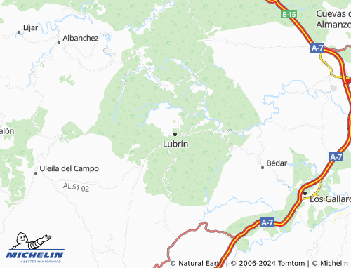 MICHELIN Lubrín map - ViaMichelin