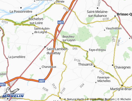 Carte MICHELIN Rablay-sur-Layon - ViaMichelin