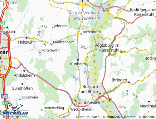 Carte MICHELIN Kunheim - ViaMichelin