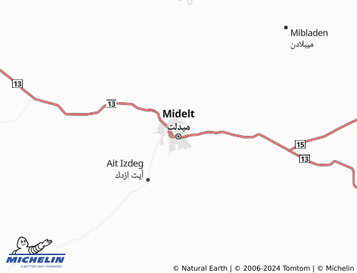 Carte MICHELIN Midelt - ViaMichelin