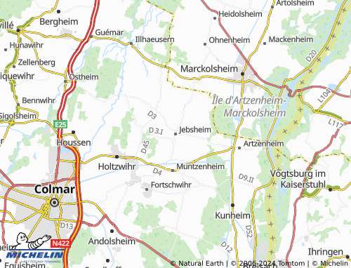 Carte MICHELIN Jebsheim - ViaMichelin