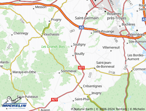 Carte MICHELIN Bouilly - ViaMichelin