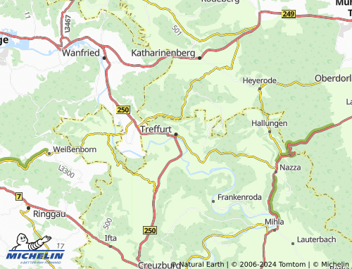 MICHELIN-Landkarte Treffurt - ViaMichelin